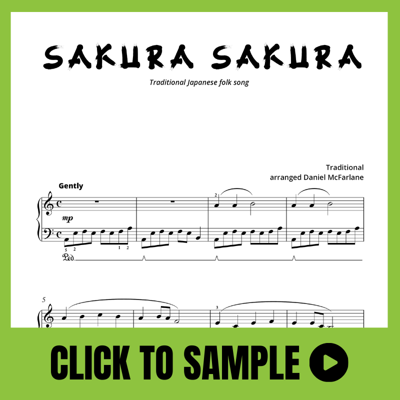 Sakura Sakura (Early Intermediate - Grade 2) - Supersonics Piano